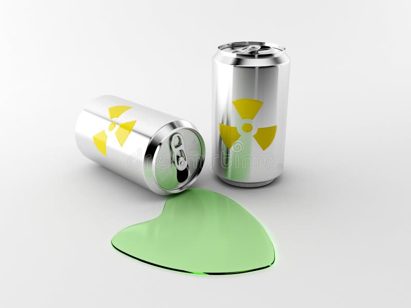 Radioactive Aluminum Bottle Stock Illustration - Illustration of label ...