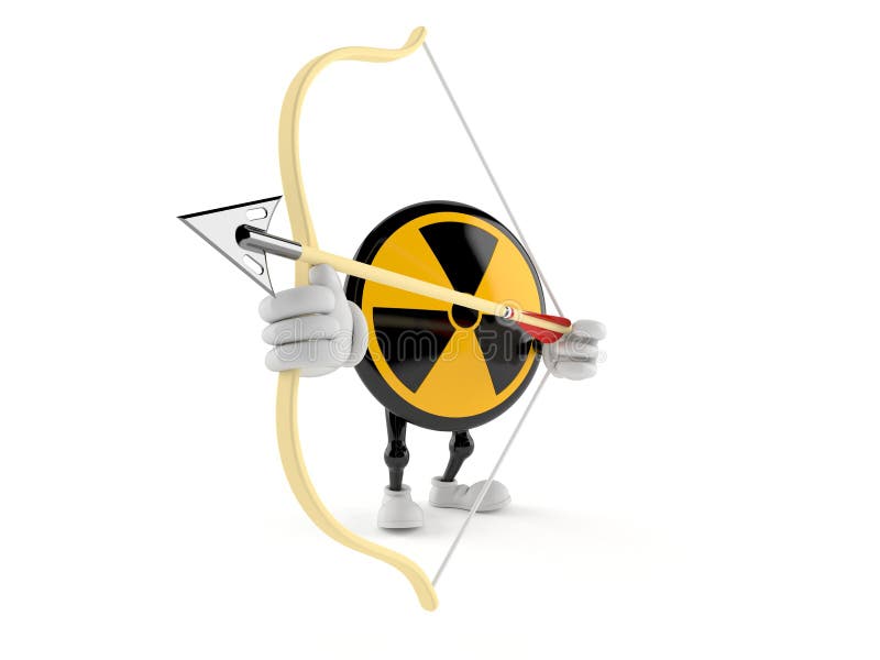 Radioactive Character Aiming with Bow Stock Illustration - Illustration ...