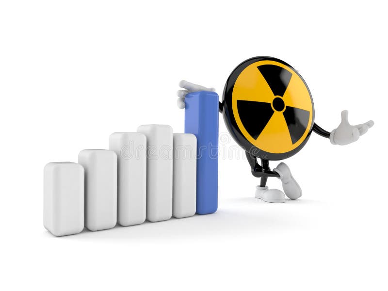 Radioactive Character with Chart Stock Illustration - Illustration of ...