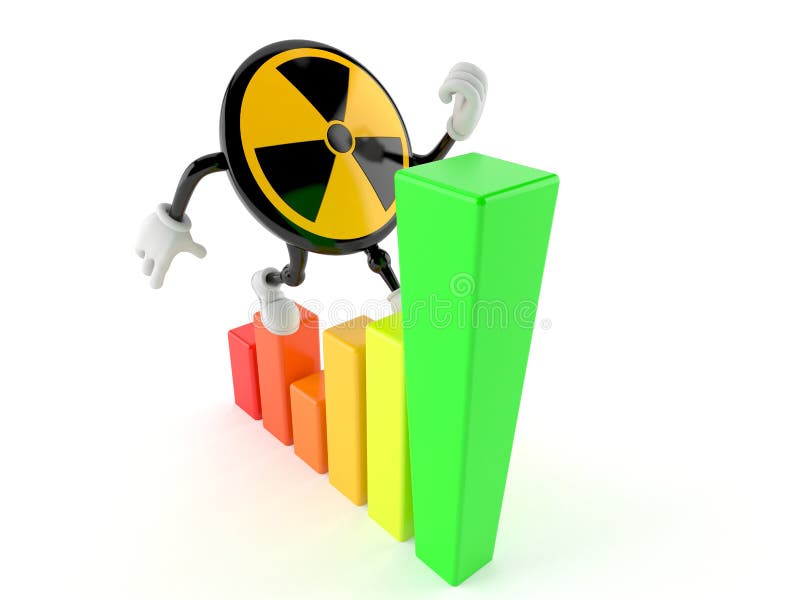 Radioactive Character Holding Measuring Tape Stock Illustration ...