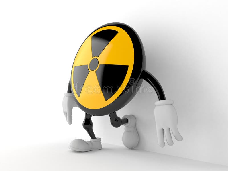 Radioactive Character Holding Life Buoy Stock Illustration ...