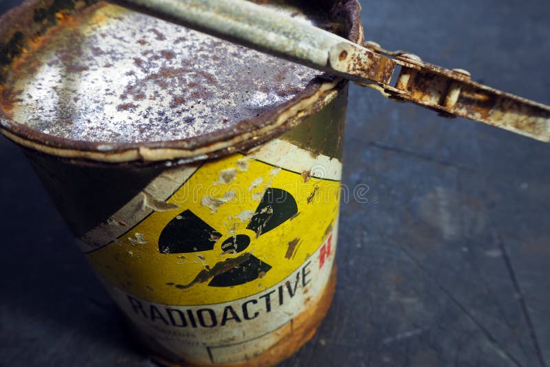 Radioactive Container in the Part of Machinery Stock Photo - Image of ...