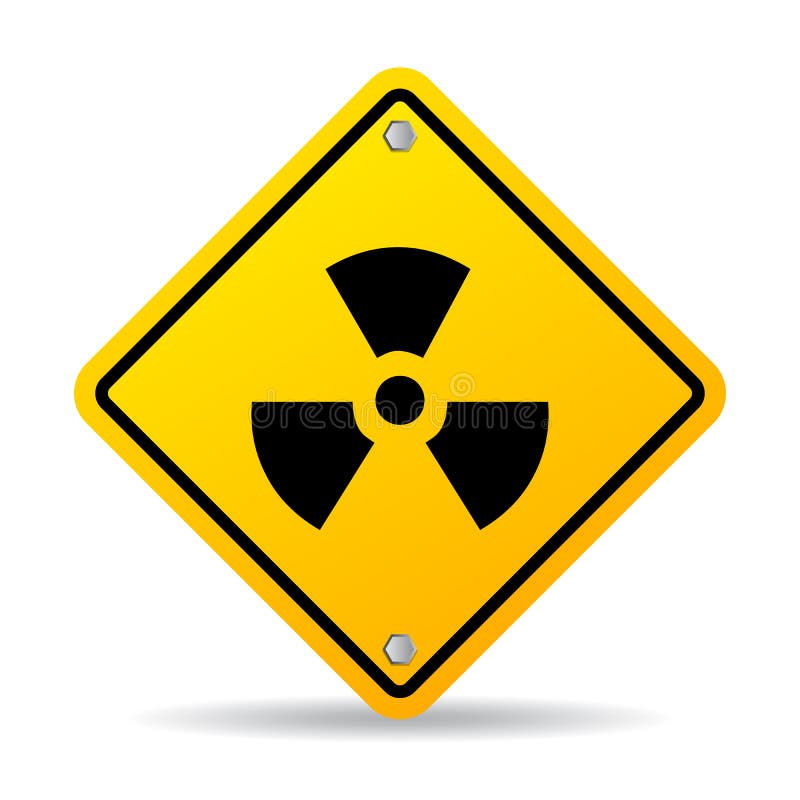 Radioactive danger sign stock vector. Illustration of industry - 5225511