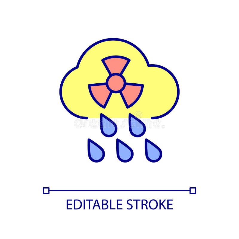 Radioactive Debris RGB Color Icon Stock Vector - Illustration of ...