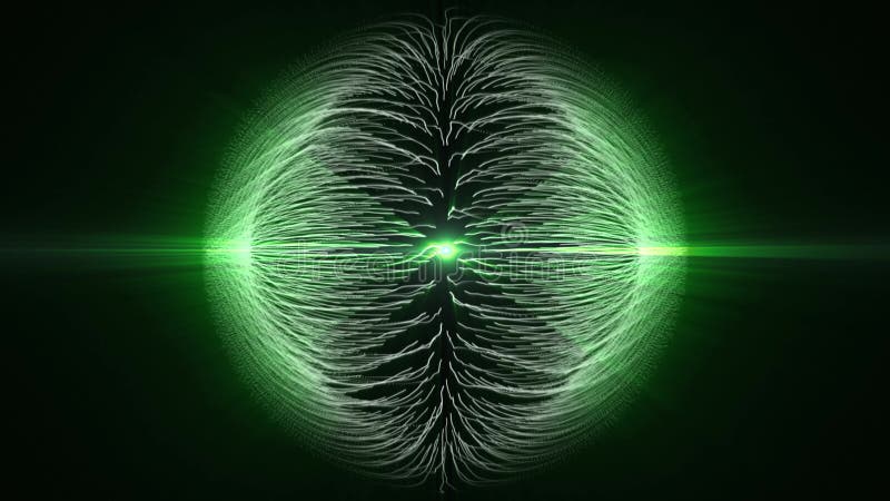 Radioactive Green Sphere Made of Energy Lines Spinning between Magnetic ...