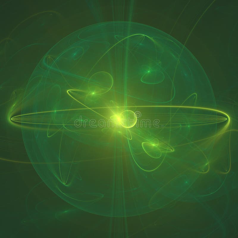 Radioactive Green and Yellow Shiny Circles Cosmic Background Stock ...