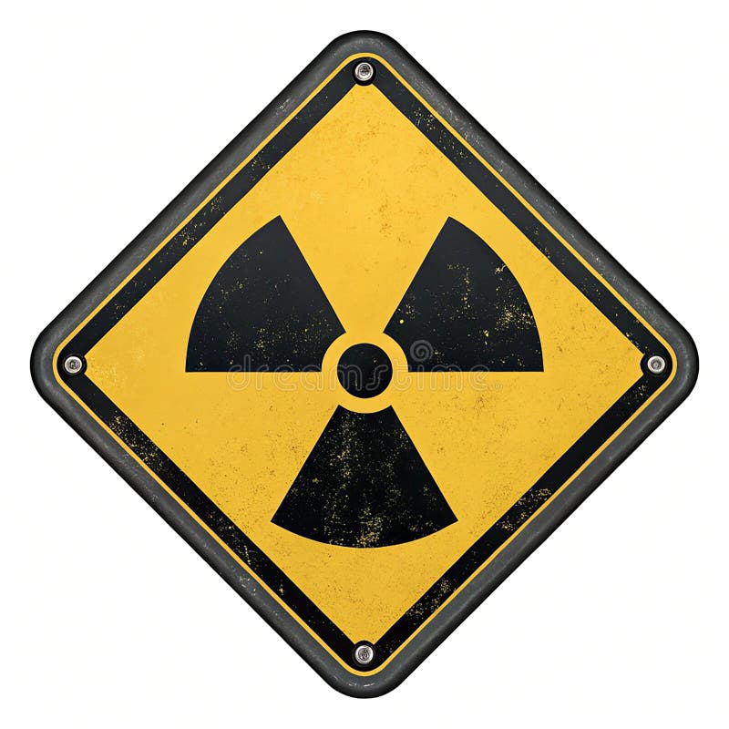 Radioactive Hazard Sign. Nuclear Non-ionizing Radiation Symbol Stock ...