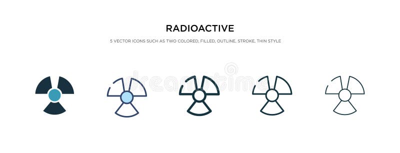 Radioactive Icon in Different Style Vector Illustration. Two Colored ...