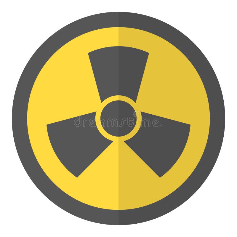 Radioactive Icon, Flat Style Stock Vector - Illustration of reactor ...