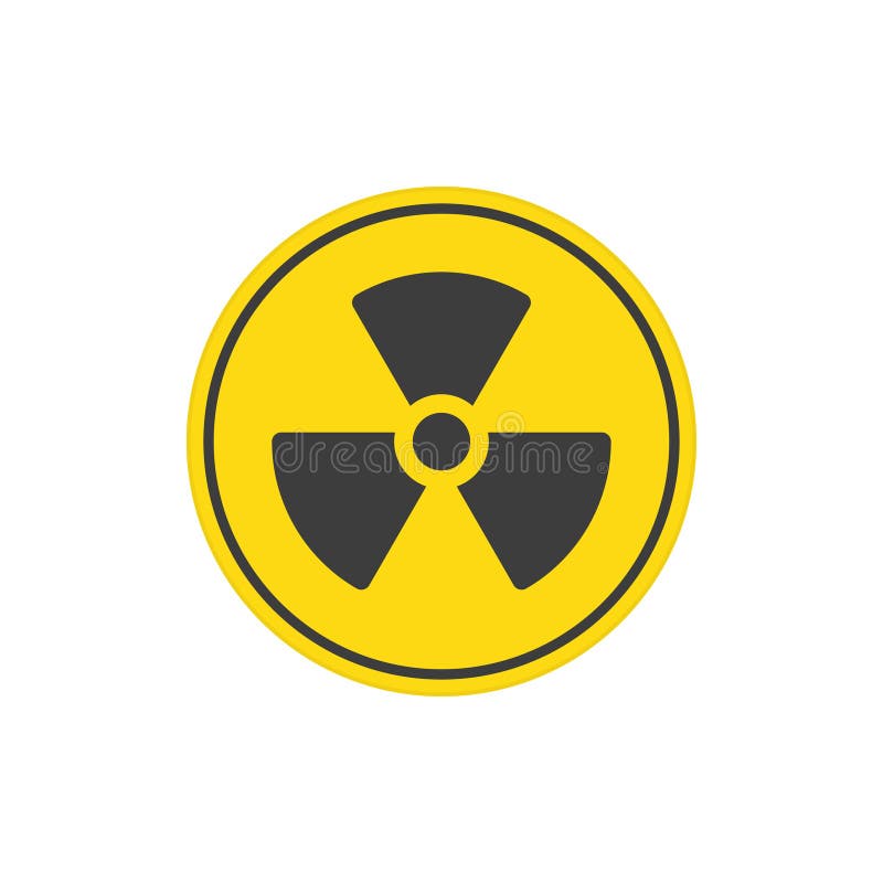 Radioactive Icon Nuclear Symbol Stock Vector - Illustration of ...