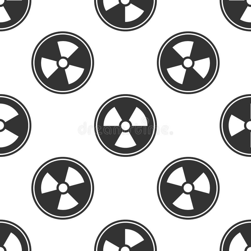 Radioactive Icon Seamless Pattern on White Background. Radioactive ...