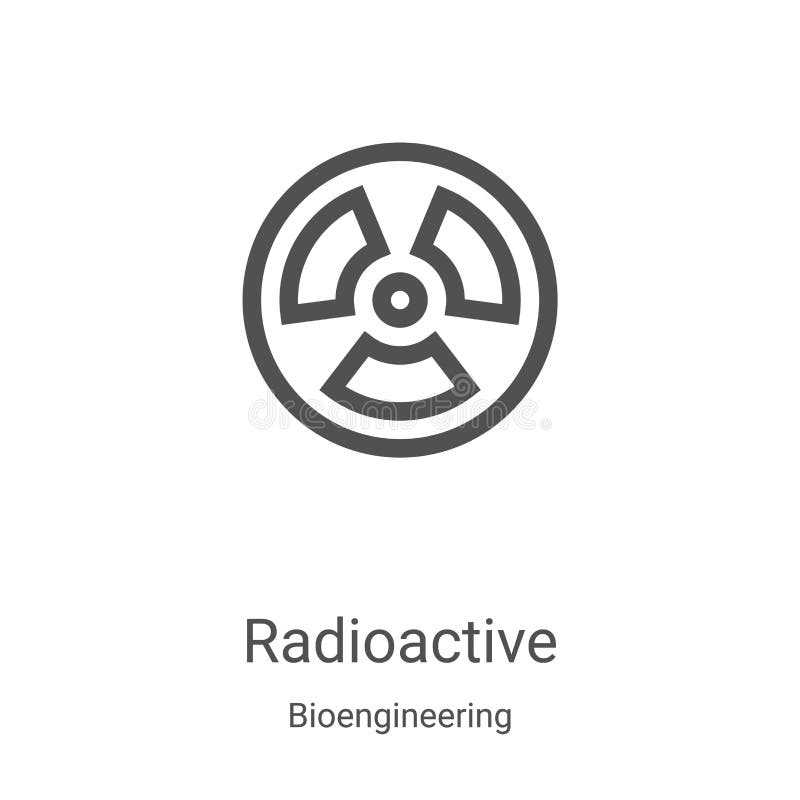 Radioactive Icon Vector from Bioengineering Collection. Thin Line ...