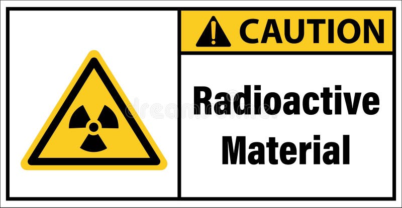 Radioactive Material Radioactive Sign Caution Stock Vector ...