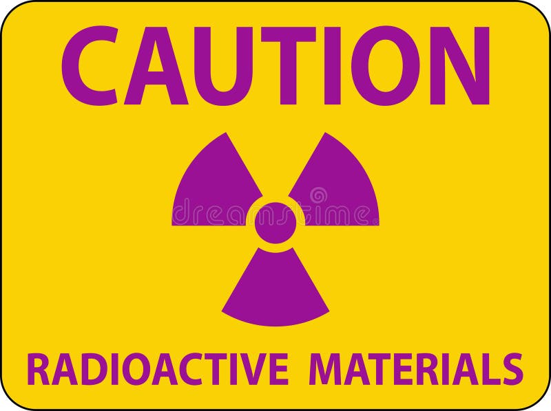 Radioactive Material Sign Caution Radioactive Materials Stock Vector ...