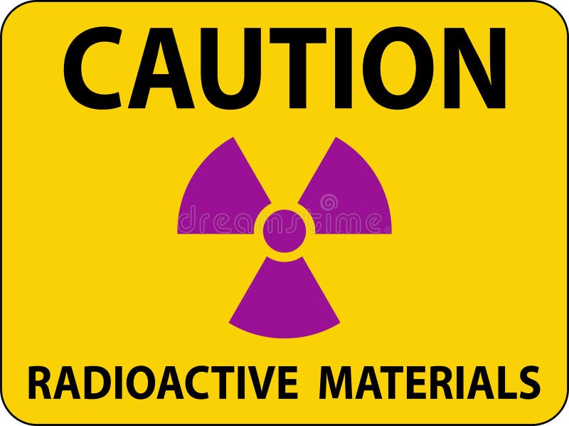 Radioactive Material Sign Caution Radioactive Materials Stock Vector ...