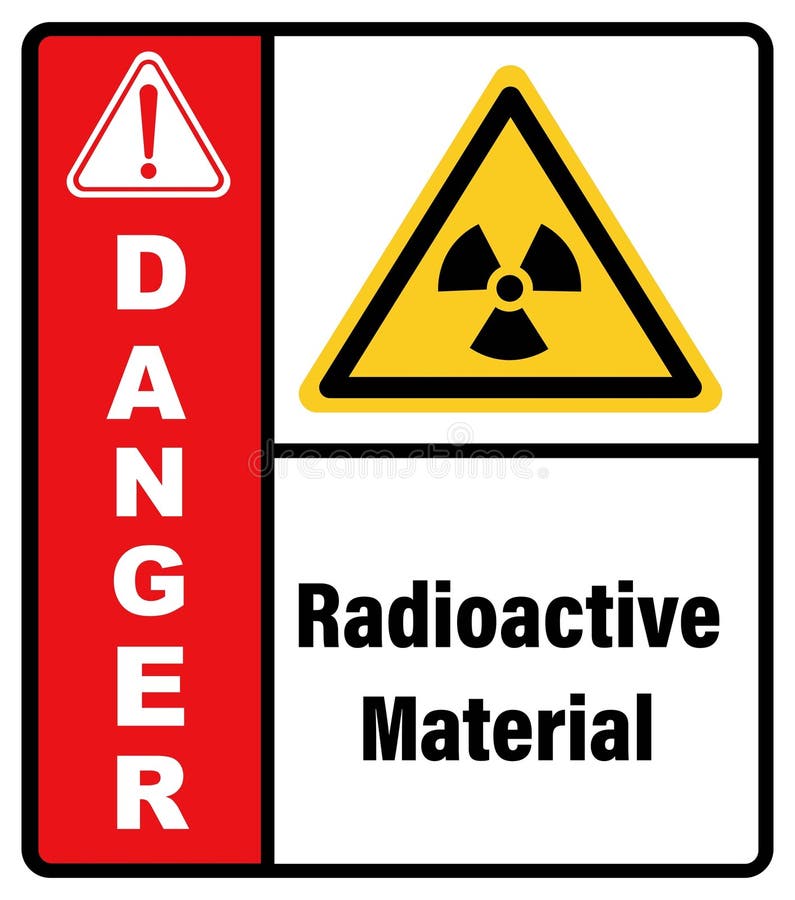 Radioactive Material Radioactive Sign Danger Stock Vector ...