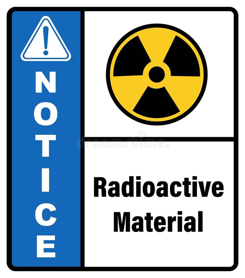 Notice Radioactive Materials Symbol Sign, Vector Illustration, Isolate ...
