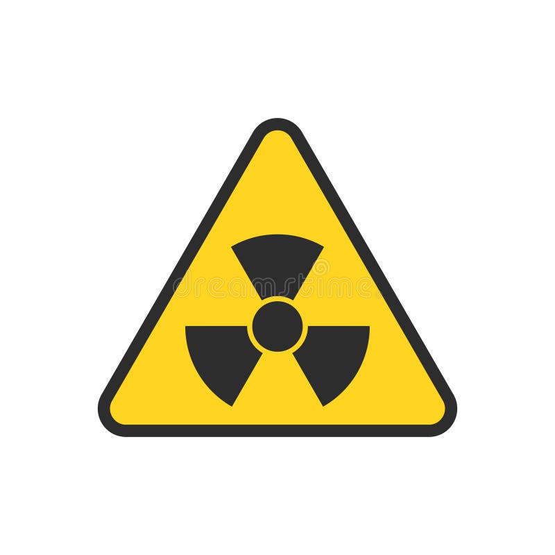 Radioactive Material Warning Icon in Flat Style. Radiation Danger ...