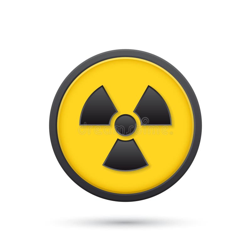 Radioactive Material Warning Icon in Flat Style. Radiation Danger ...