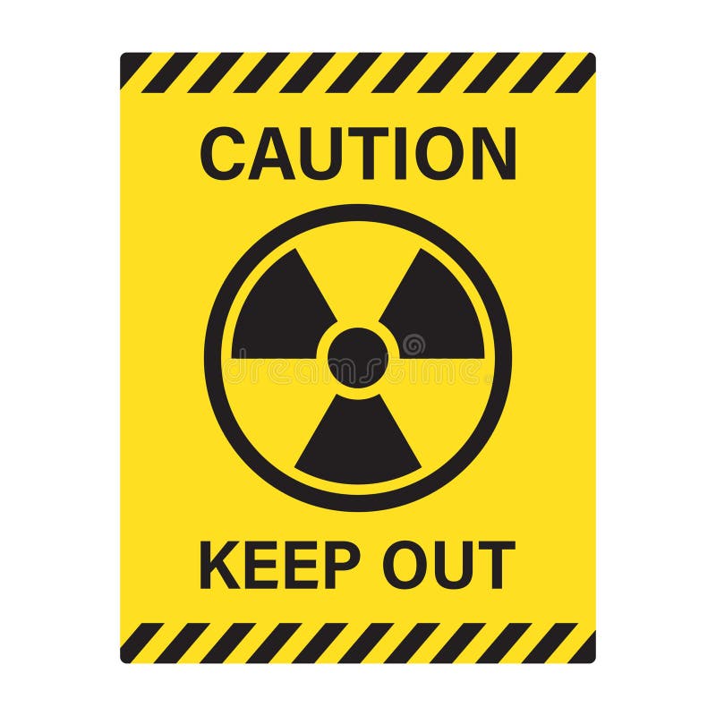 Radioactive Material Warning Icon in Flat Style. Radiation Danger ...
