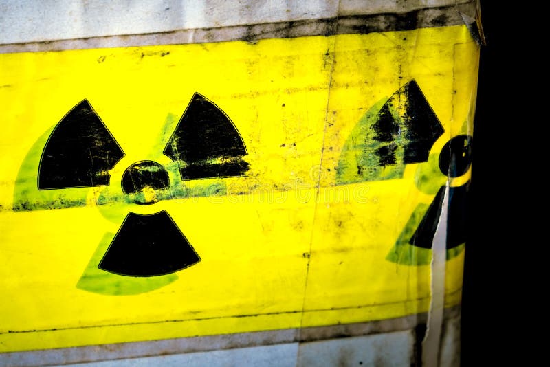 Radioactive Material Warning Sign at the Package Stock Image - Image of ...