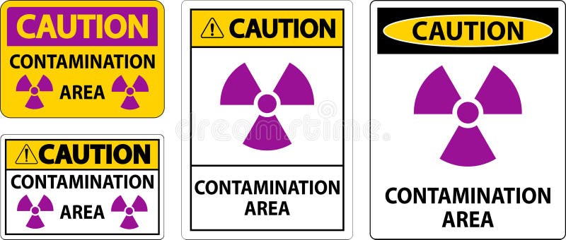 Contamination Area Safety First Sign on White Background Stock Vector ...