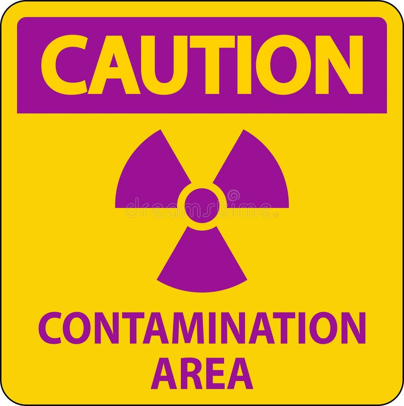 Danger Radioactive Materials Sign Caution Contamination Area Stock ...