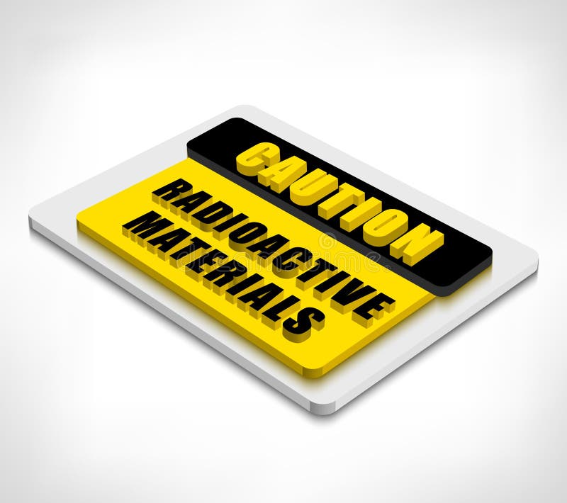 Radioactive Materials Sign. Isometric Icon Stock Vector - Illustration ...