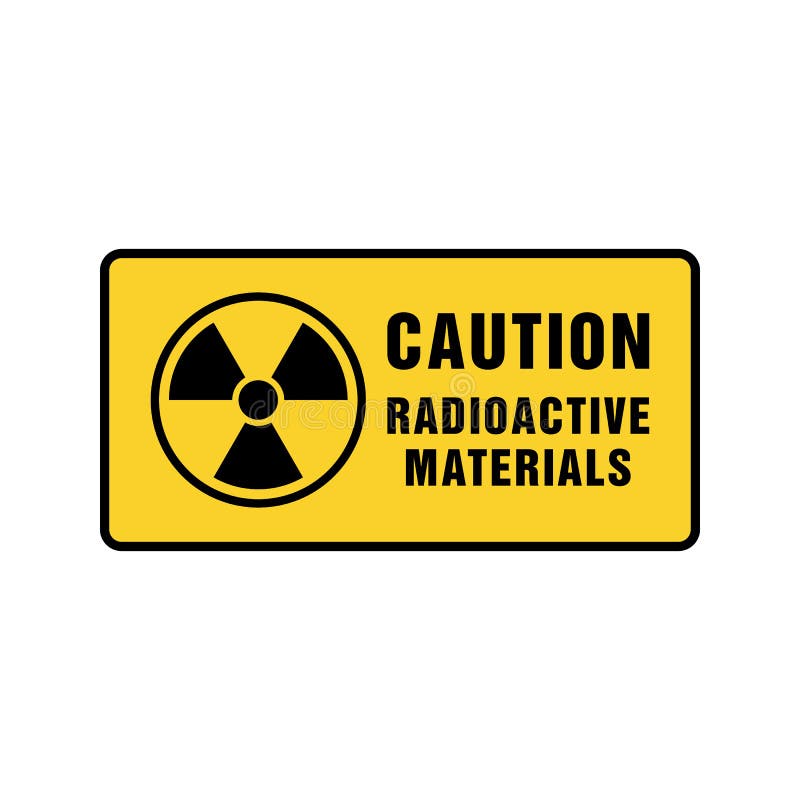 Radioactive Materials Warning Sign Vector Template. Stock Vector ...