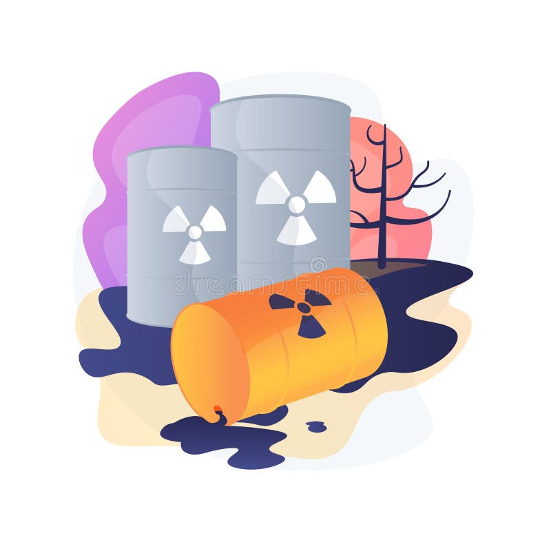 Radioactive Pollution Flat Vector Illustration Stock Vector ...