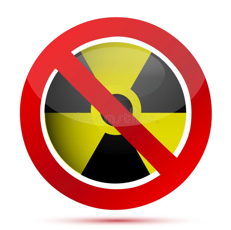 Radioactive Sign Behind a Lock Stock Vector - Illustration of energy ...