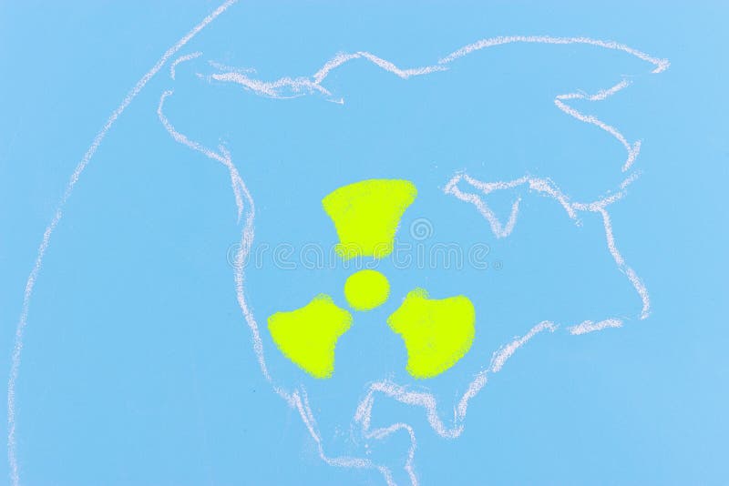 Radioactive Rod with Radiation Waves Symbol Stock Vector - Illustration ...