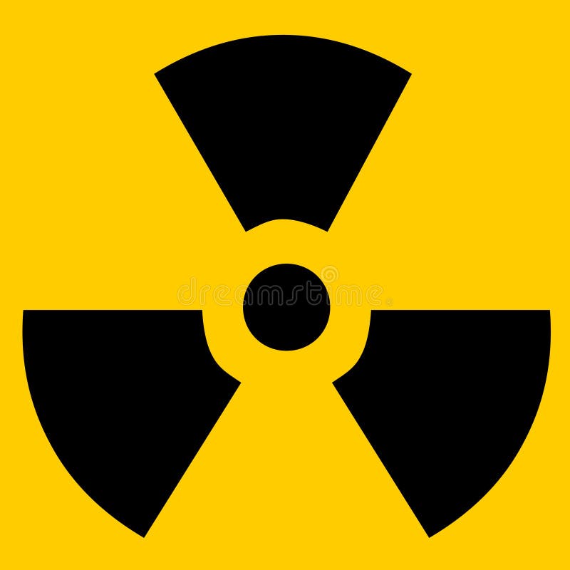 Radio active caution sign stock vector. Illustration of contamination ...
