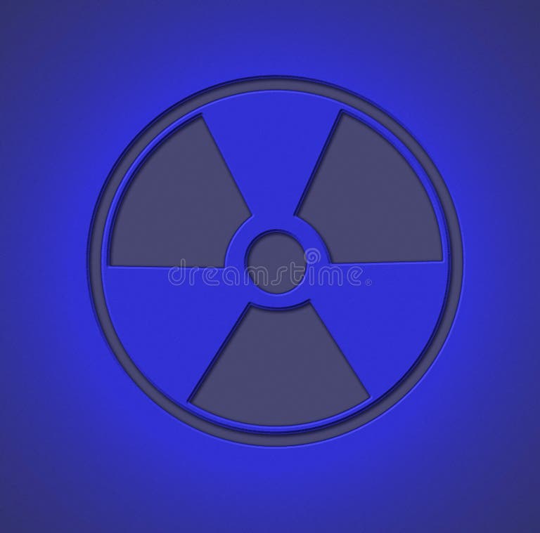 Radioactive Sign Blue stock image. Image of warning, nuclear - 588503