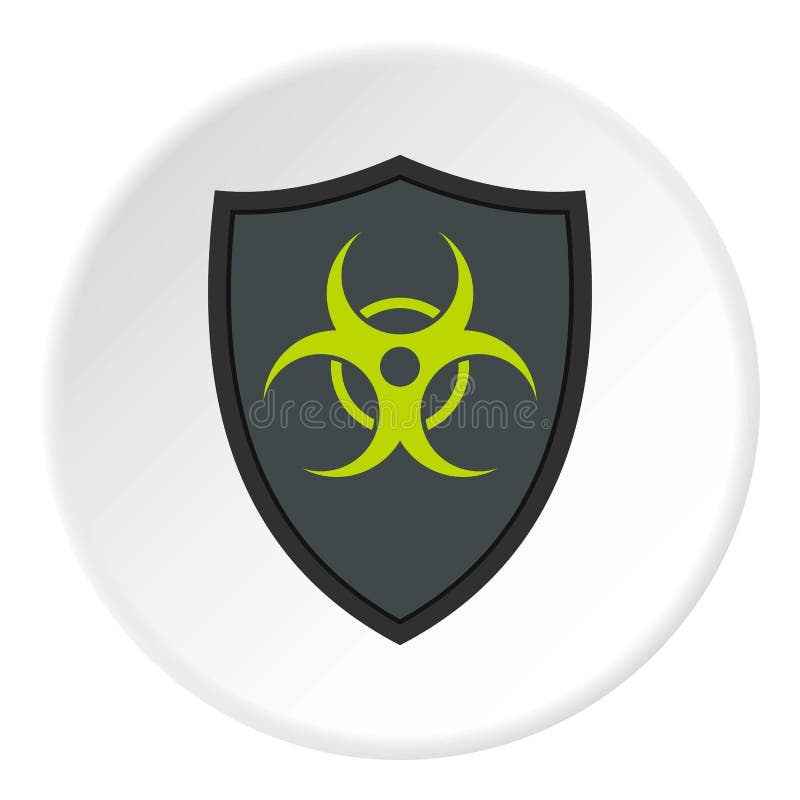 Radioactive Sign Icon, Flat Style Stock Vector - Illustration of ...