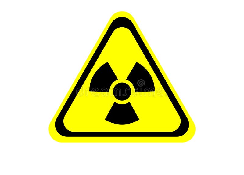 Radioactive Sign Isolated on White. Hazard Symbol Stock Illustration ...