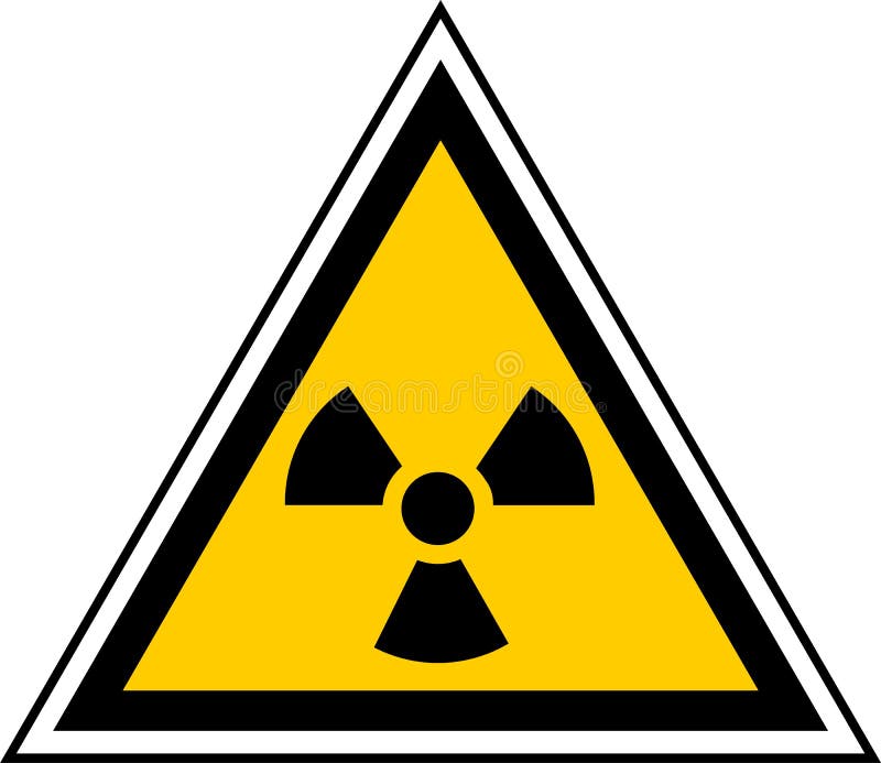 Radioactive signal stock illustration. Illustration of triangular ...