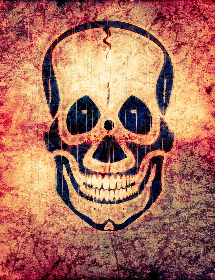 Radioactive skull stock illustration. Illustration of atomic - 22982769