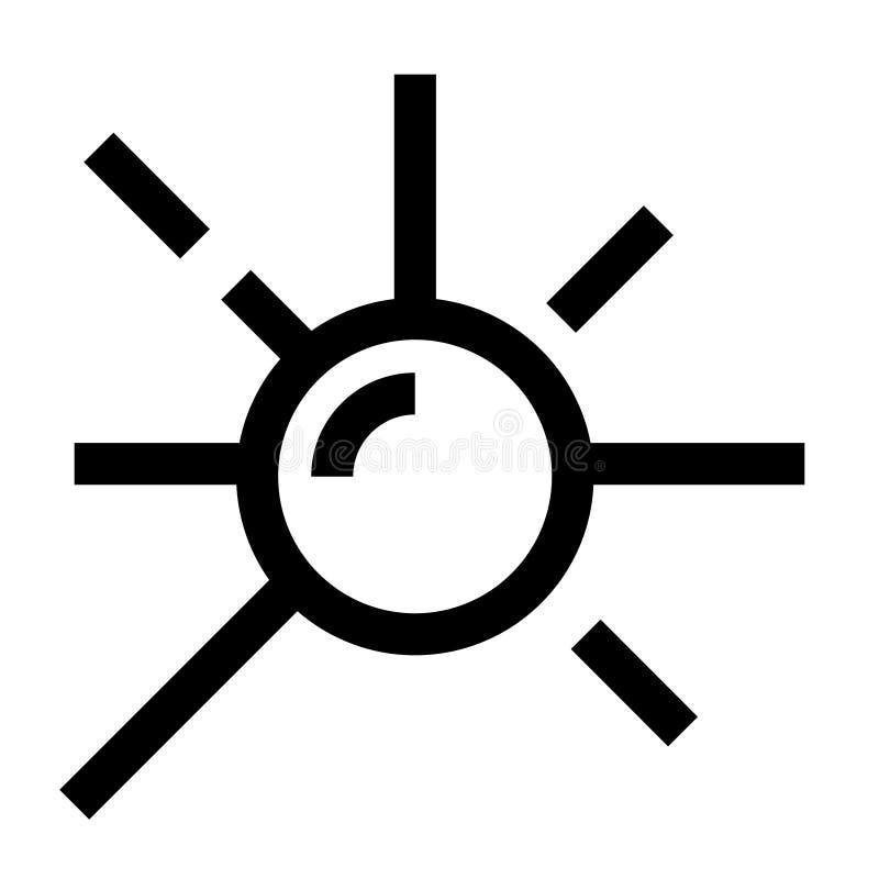 Radioactive Source Icon Line Isolated on White Background. Black Flat ...