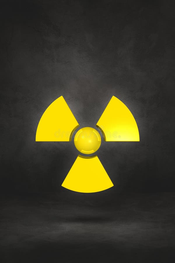 Radioactive Symbol on a Black Studio Background Stock Illustration ...