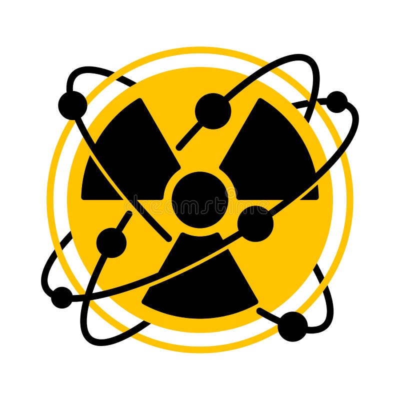 Radioactive Symbol - Caution Nuclear Warning Icon Stock Vector ...