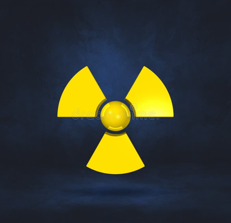 Radioactive Symbol on a Dark Blue Studio Background Stock Illustration ...