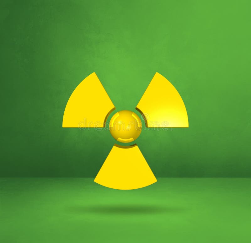 Green radioactive symbol stock illustration. Illustration of hazard ...