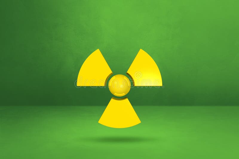 Green radioactive symbol stock illustration. Illustration of hazard ...