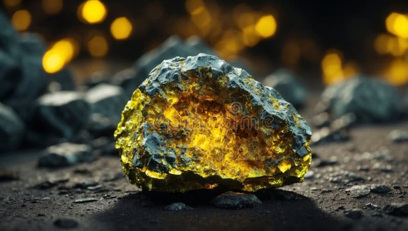 Radioactive Uranium Ore a CloseUp Look into the Power of Nuclear Energy ...