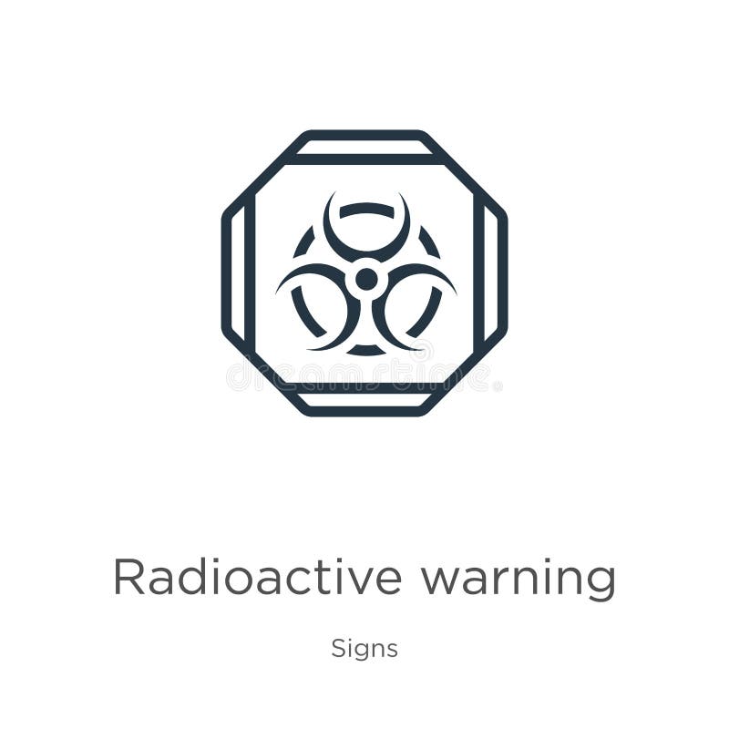 Radioactive Warning Icon Vector. Trendy Flat Radioactive Warning Icon ...