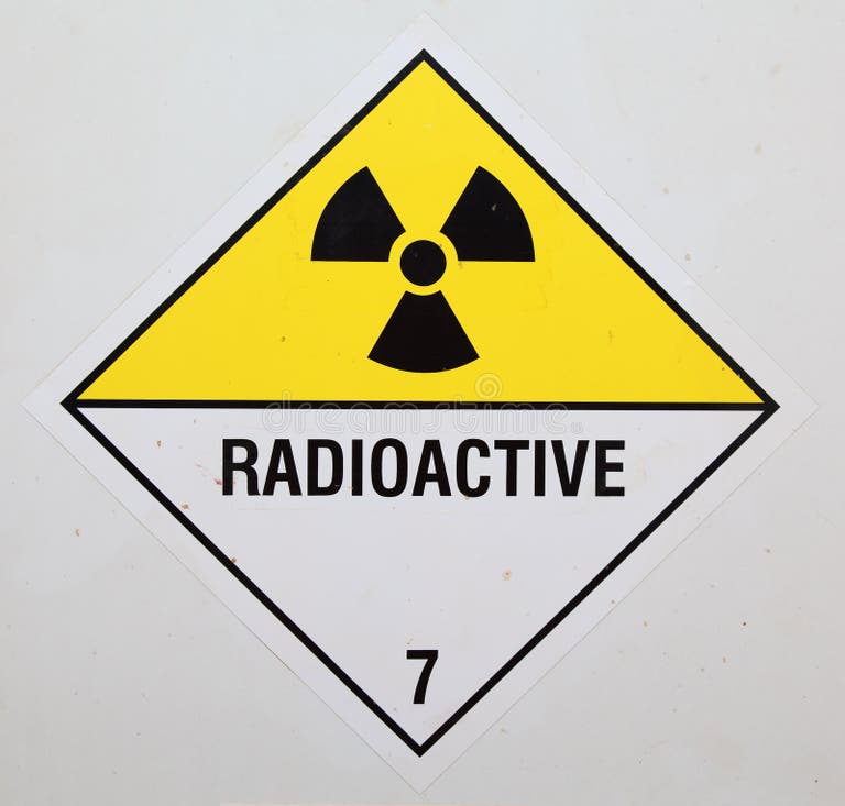 Radioactive Warning Sign stock photo. Image of area, bomb - 22144654