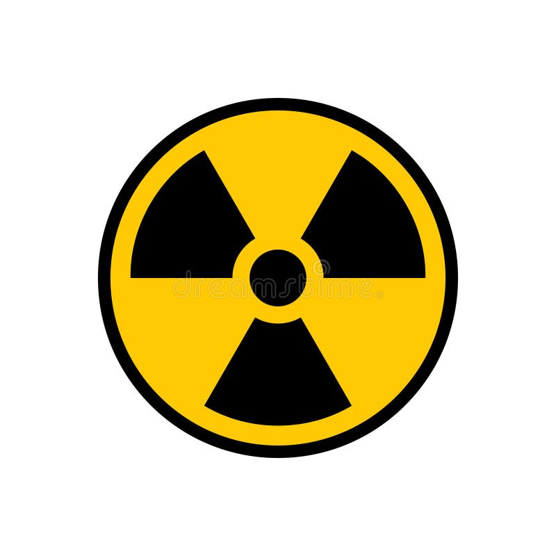 Radioactive Warning Yellow Circle Sign. Radioactivity Warning Vector ...