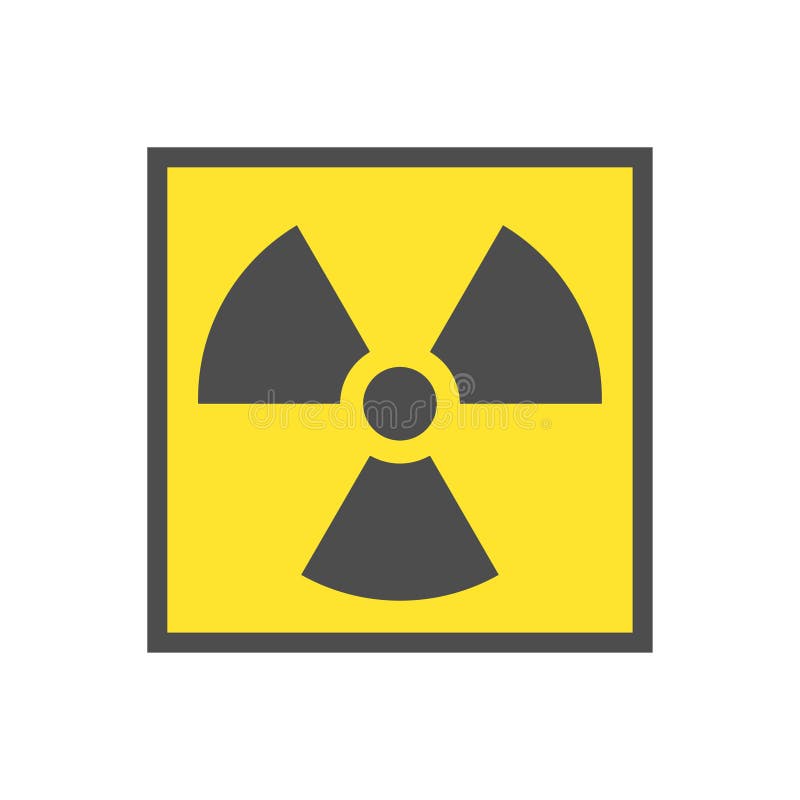 Radioactive Warning Yellow Triangle Sign. Radioactivity Warning Vector ...