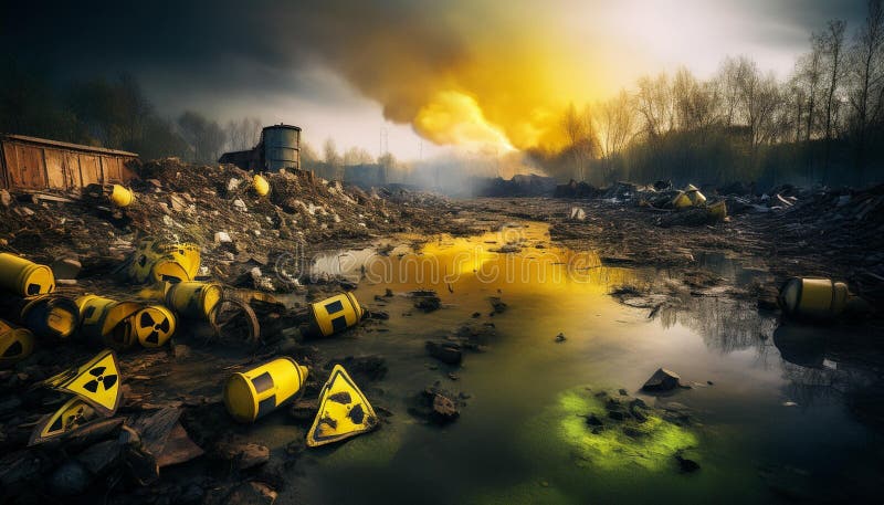 Radioactive Waste, AI Generated Stock Image - Image of reactor, ditch ...